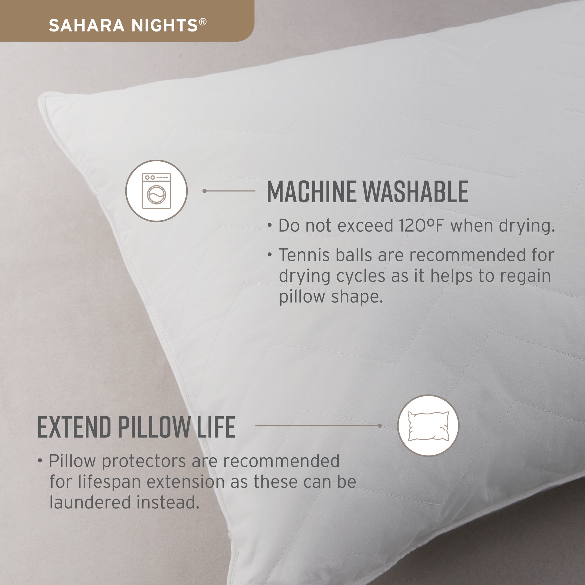 Sahara Nights Pillow Bundle – Hotel-Quality Bedding