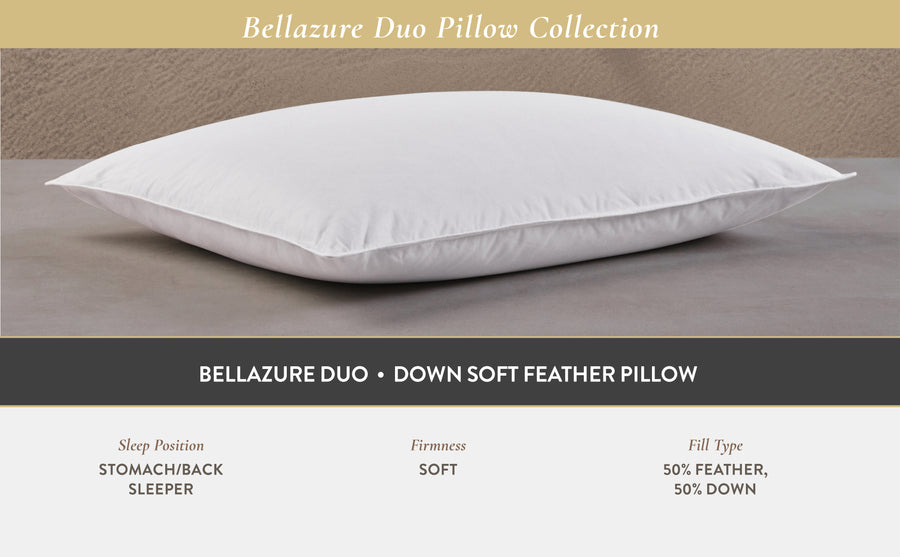 Bellazure Duo Down Pillow – Soft Feather Hotel Comfort